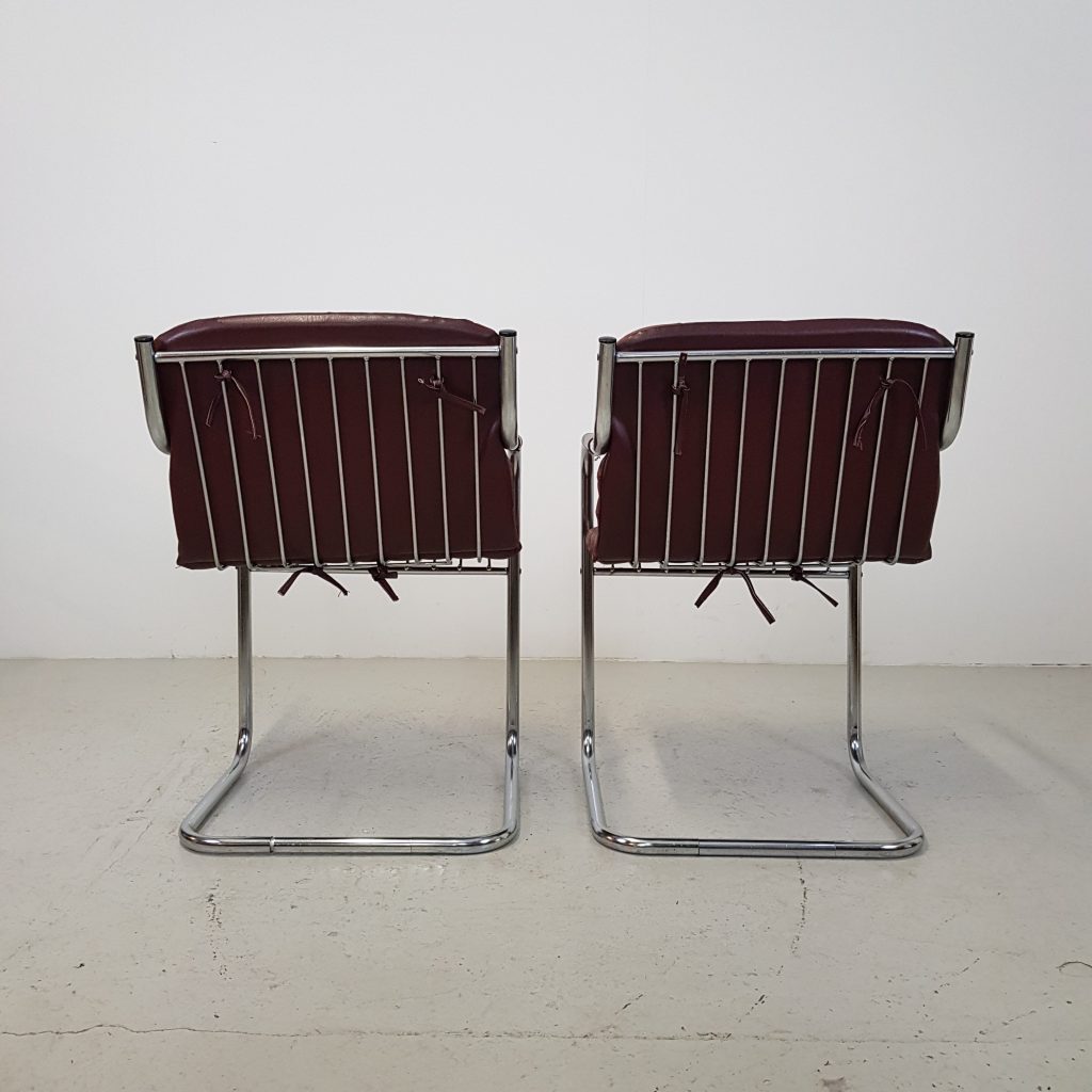 Stol | Læder | Krom - Retrofabrikken