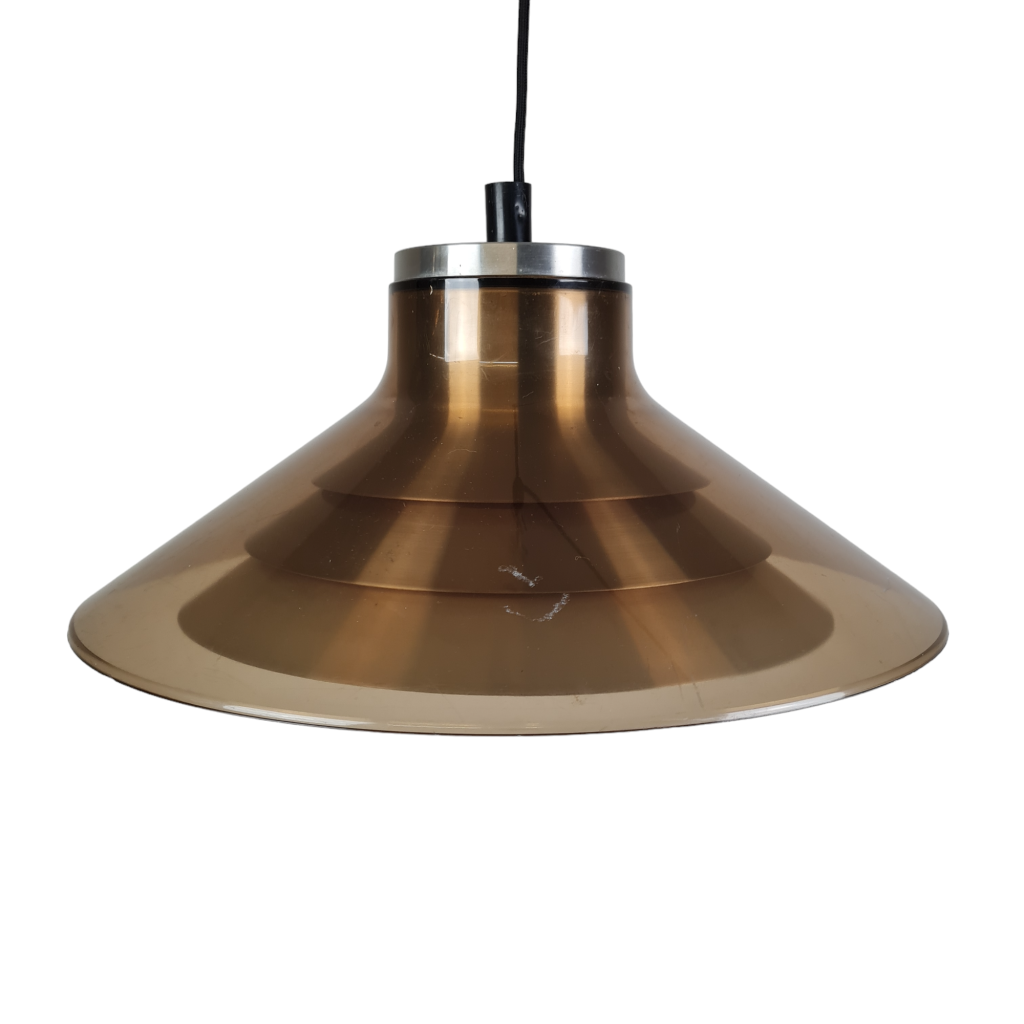 Loftlampe med røgfarvet akrylskærm | Dansk design - Retrofabrikken