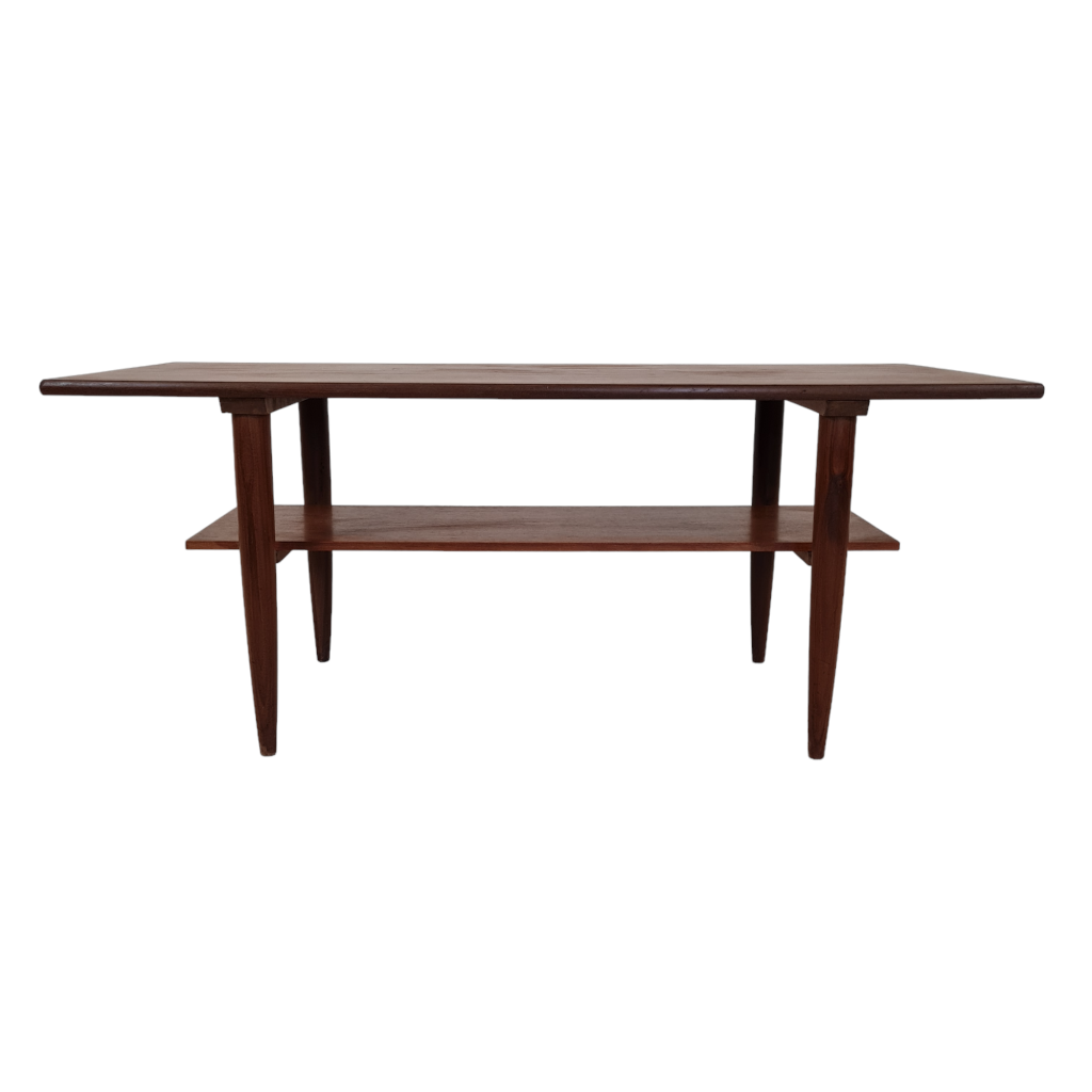 Sofabord med underliggende hylde | Dansk design | Teak - Retrofabrikken