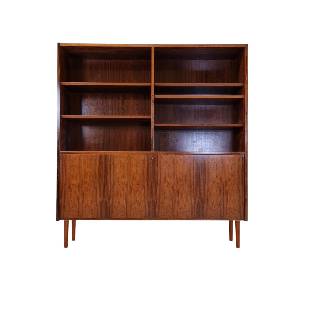 Reol med hylder og klaplåge | Dansk design | Rio Palisander ...