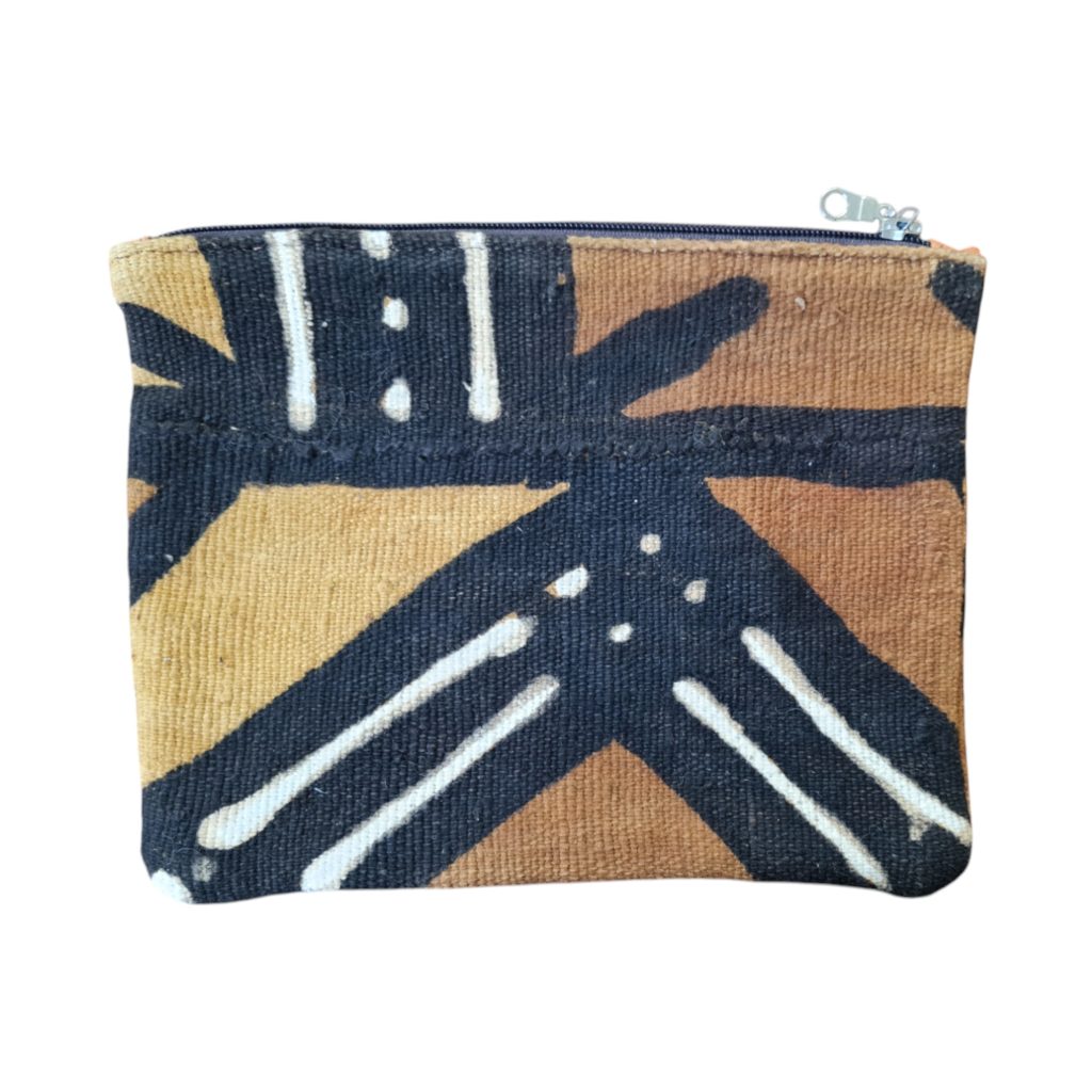 Lille håndtaske/Pung i uld i brunlige farver | Marokko - Retrofabrikken